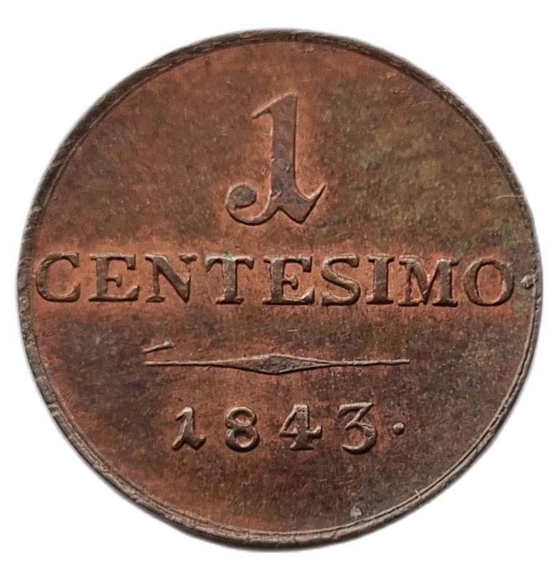 1 Centesimi 1843 M, Ferdinand V. – Moravianum